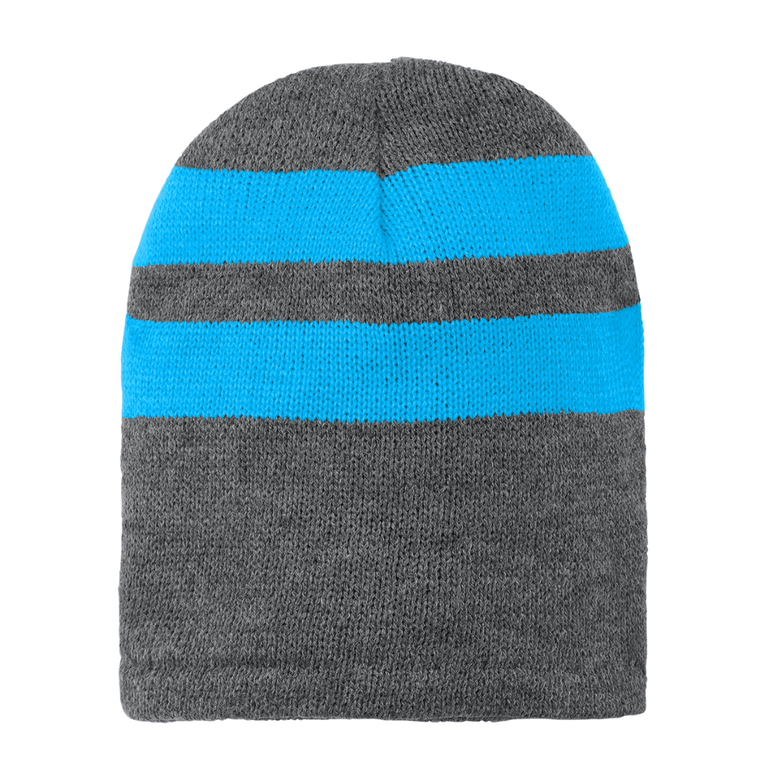 Fleece-Lined Striped Beanie Cap – NHA Gear