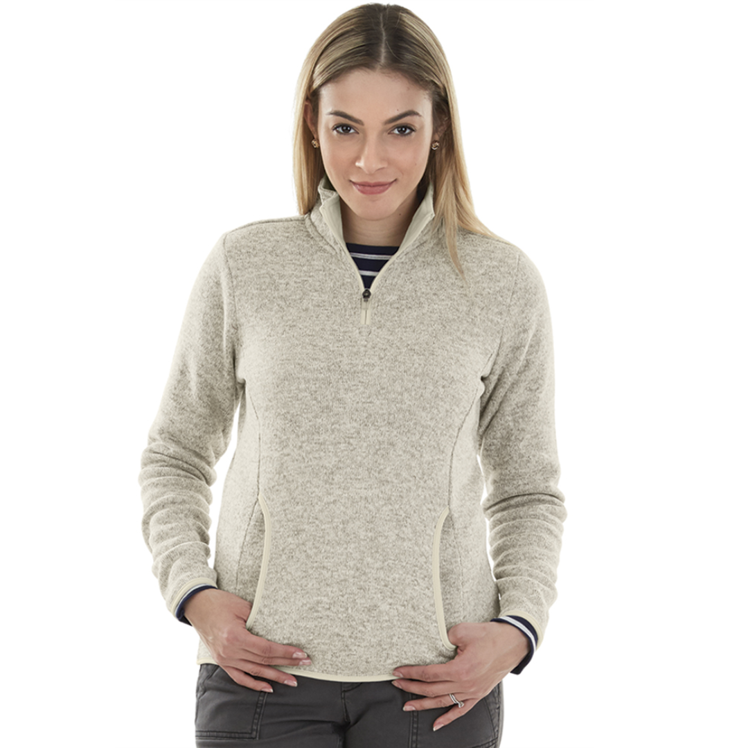 WOMEN’S HEATHERED FLEECE PULLOVER – NHA Gear